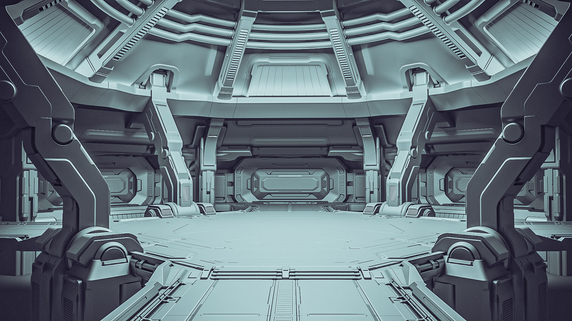 Sci-Fi Scene Black Abyss 3D Model by qwestgamp