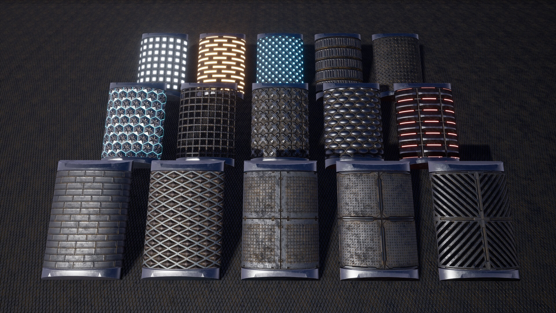 Sci-Fi Space Materials II Unreal Engine 3D Model by qwestgamp