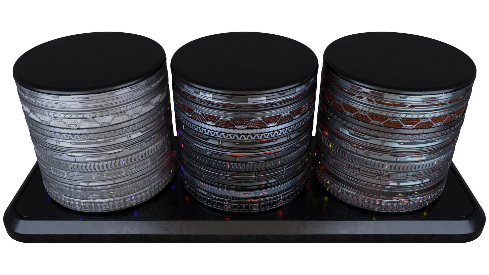 Sci-Fi Trim Sheets Materials 3D Material or Shader by qwestgamp