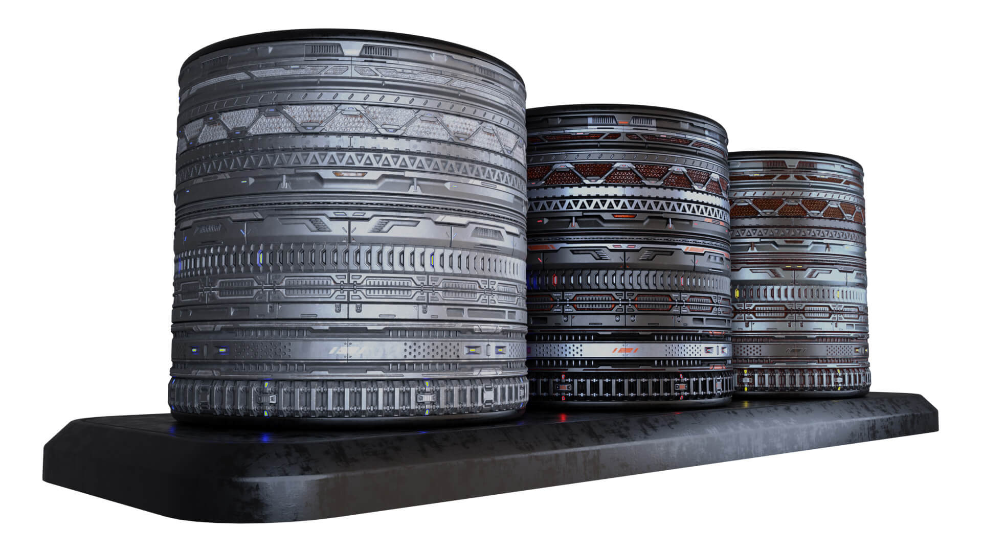 Sci-Fi Trim Sheets Materials 3D Material or Shader by qwestgamp