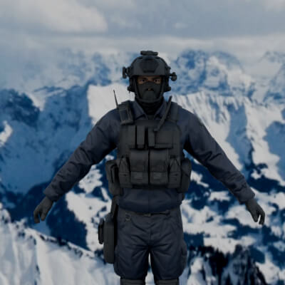 MTF(Mobile Task Force) Soldier - 3D Model by R50663