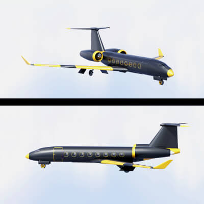 3D Model of a PRIVATE JET by Radeongamer