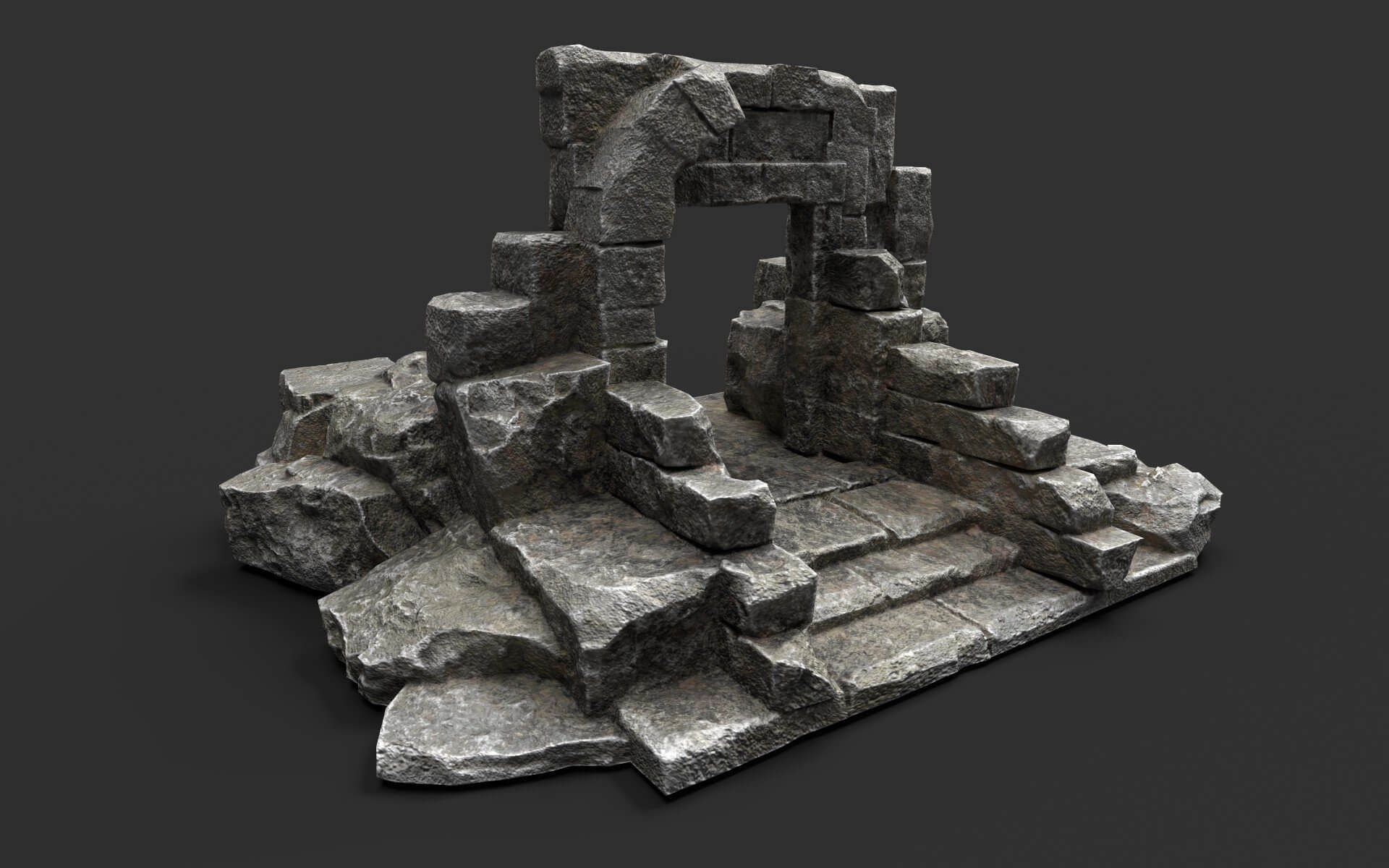 Ancient Gate - 3D Model by Radju
