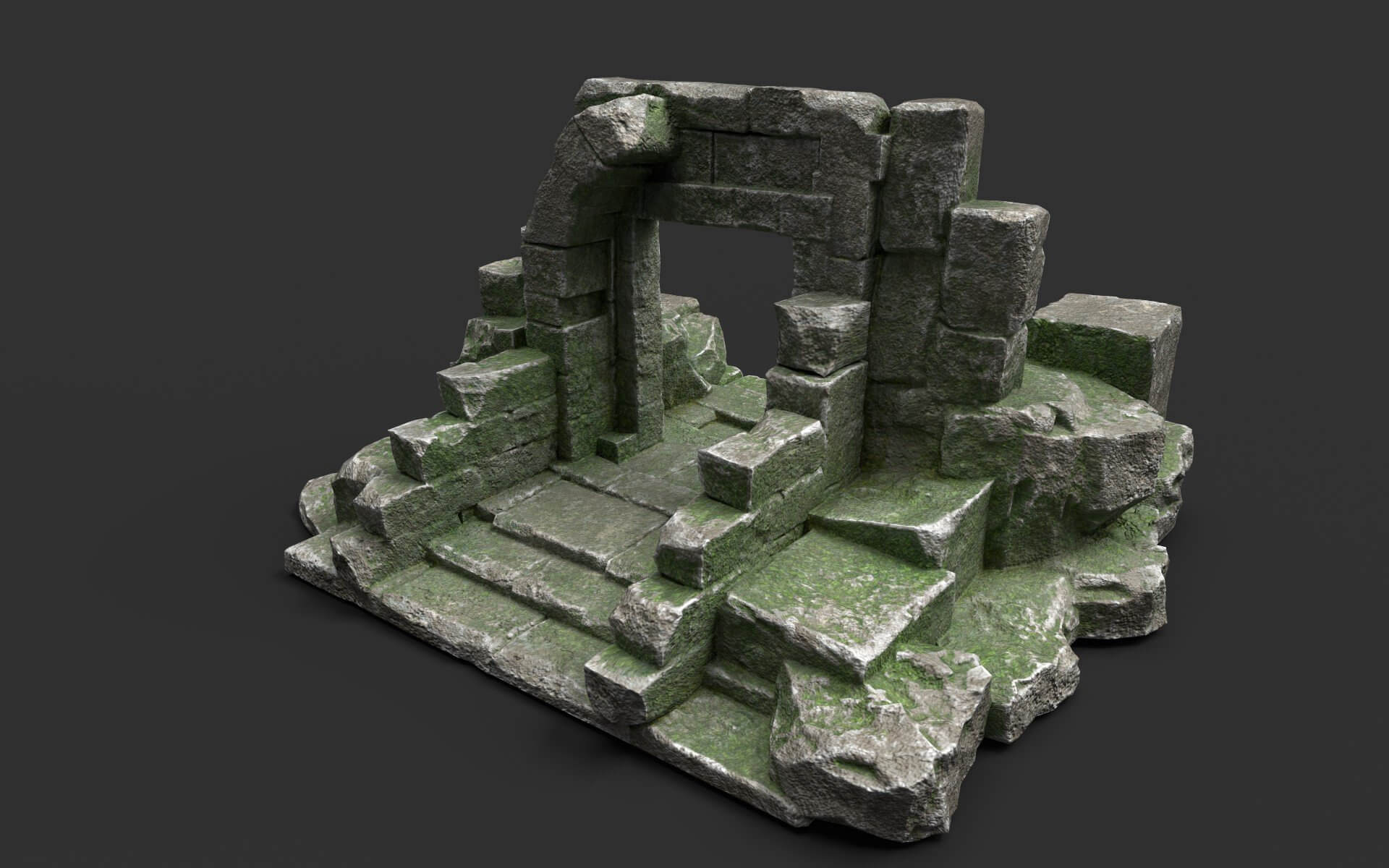 Ancient Gate - 3D Model by Radju