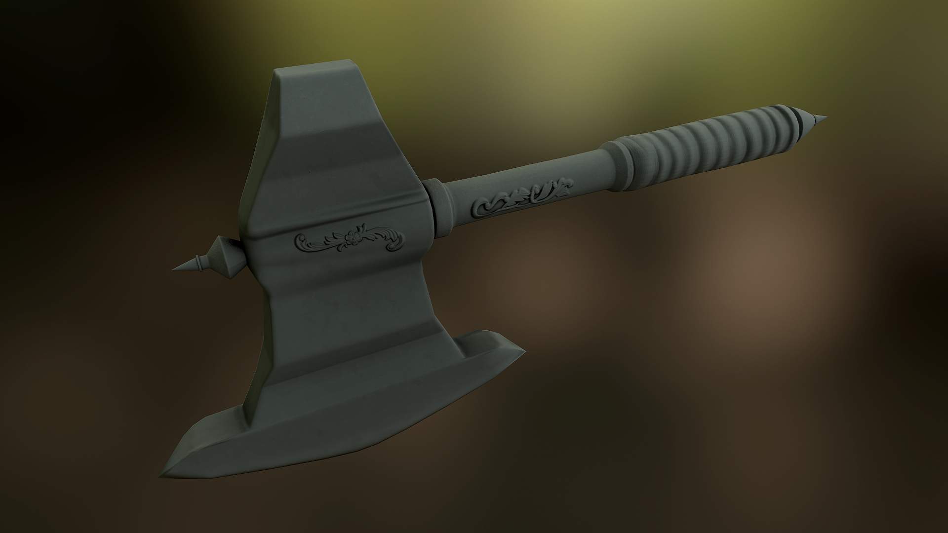 Battle Axe - 3D Model by Radju