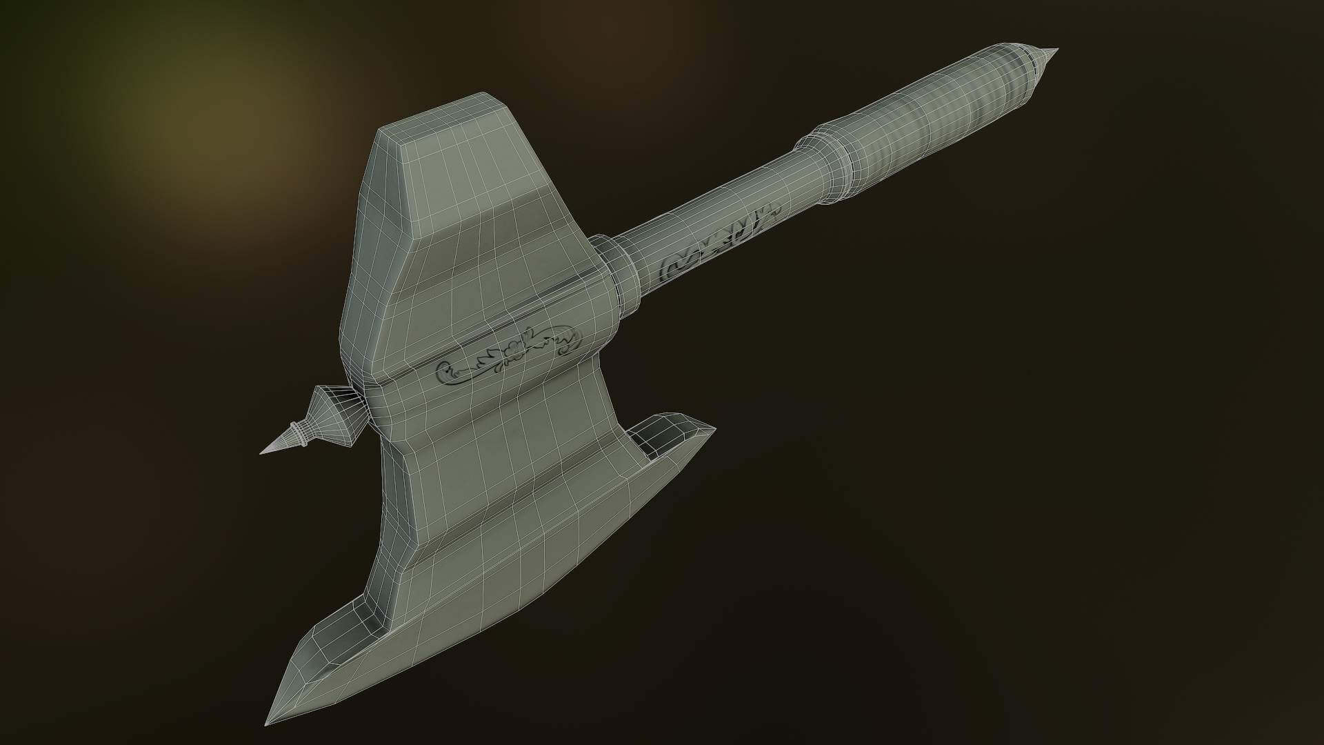 Battle Axe - 3D Model by Radju
