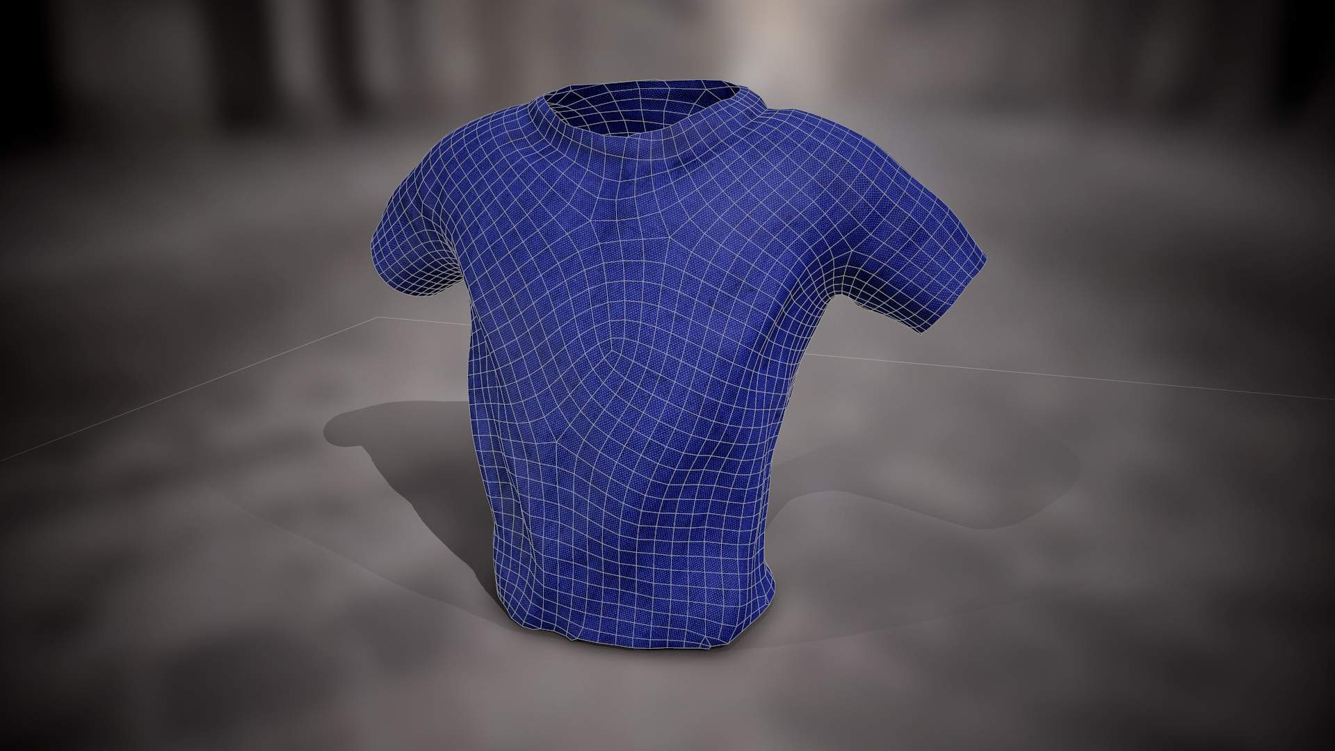 Blue T-Shirt 3D Model by Radju