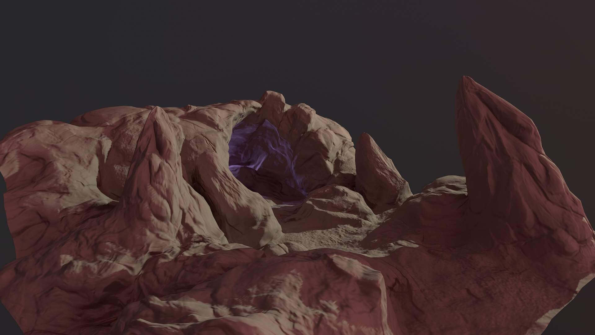 Cave Entrance - 3D Model by Radju