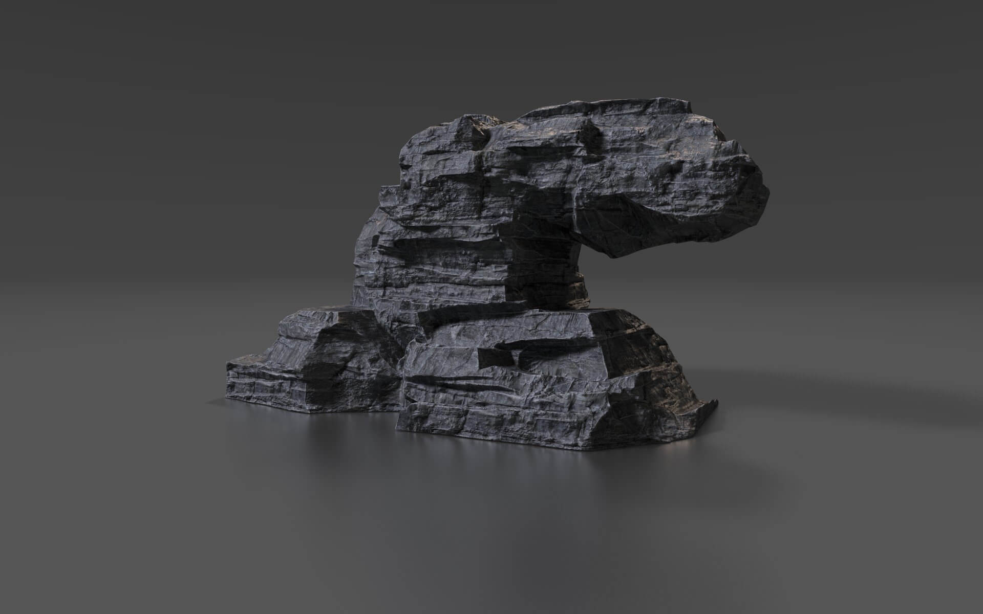 Cliff Rock 005 - 3D Model by Radju