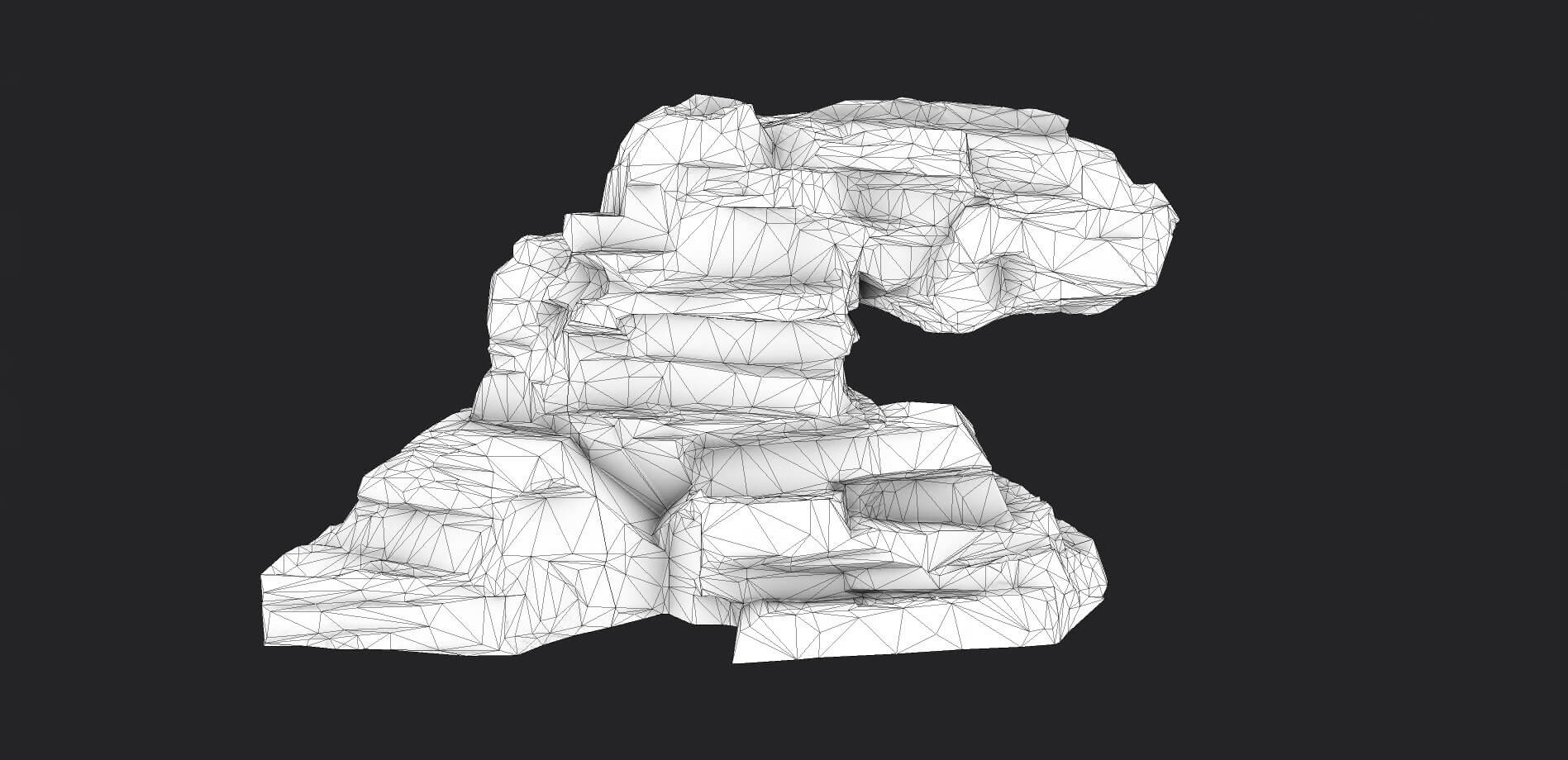 Cliff Rock 005 - 3D Model by Radju