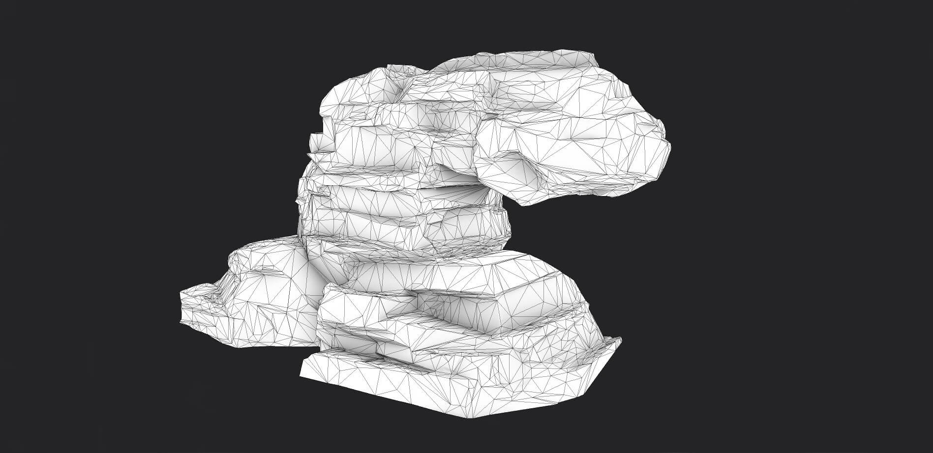 Cliff Rock 005 - 3D Model by Radju