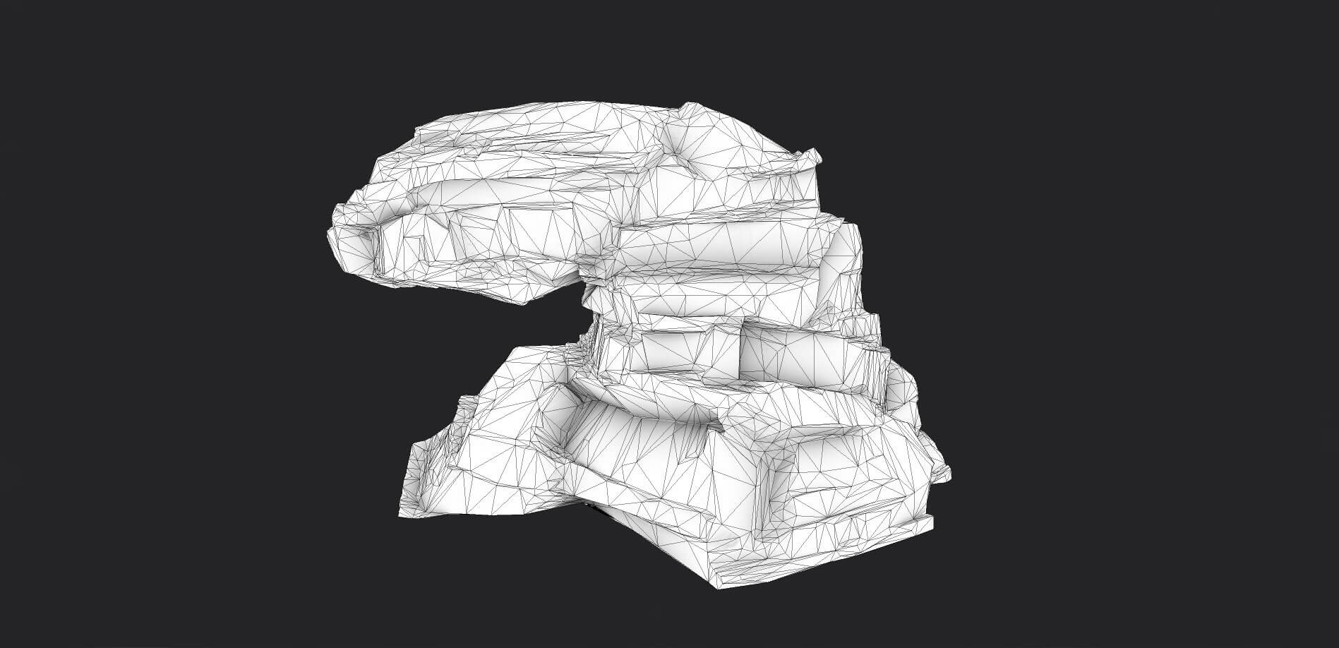 Cliff Rock 005 - 3D Model by Radju