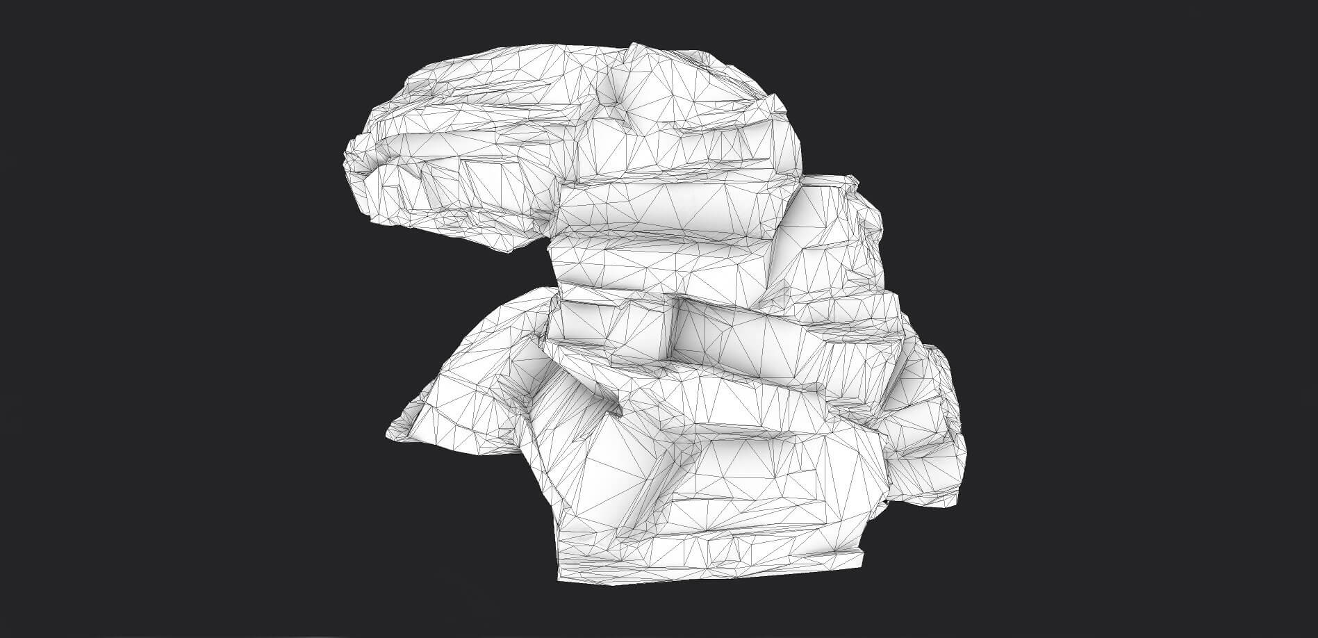 Cliff Rock 005 - 3D Model by Radju