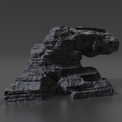 Cliff Rock 005 - 3D Model by Radju
