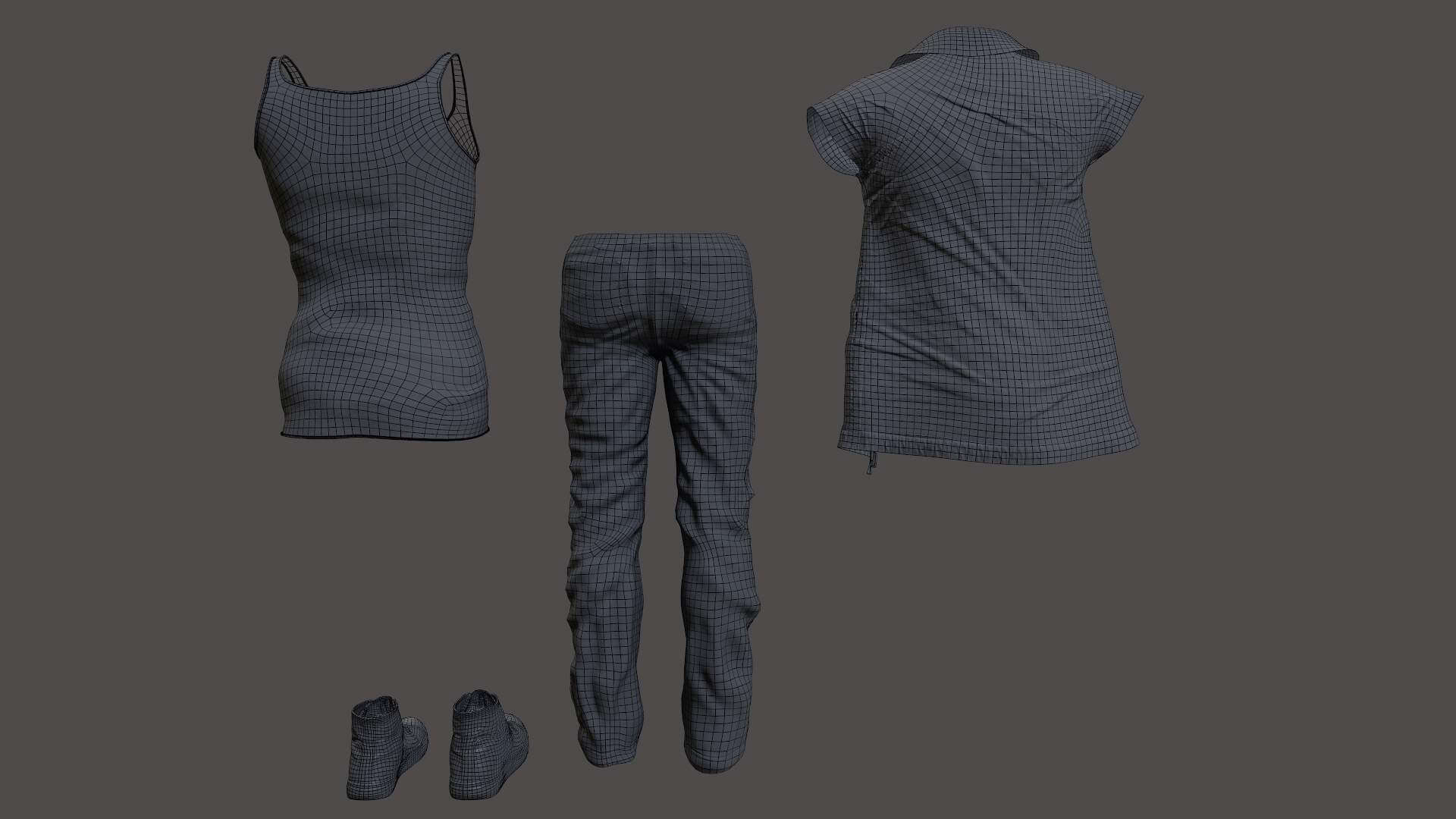 Clothing Set 6 - 3D Model by Radju