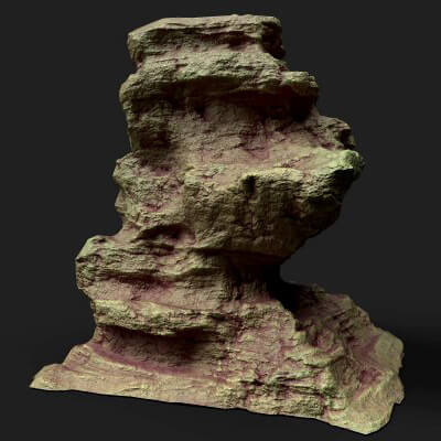 Desert Cliff 21-2 3D Model by Radju