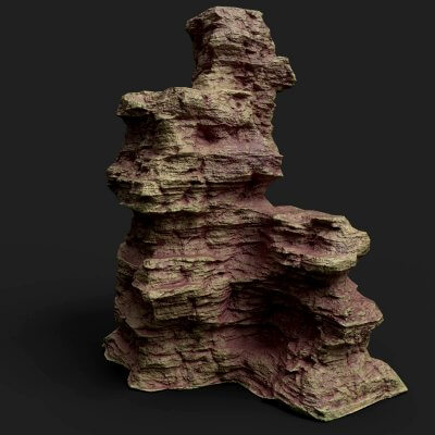 Desert Cliff 21-3 3D Model by Radju