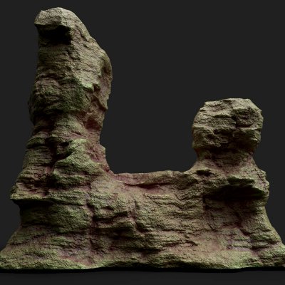 Desert Cliff 21-9 3D Model by Radju