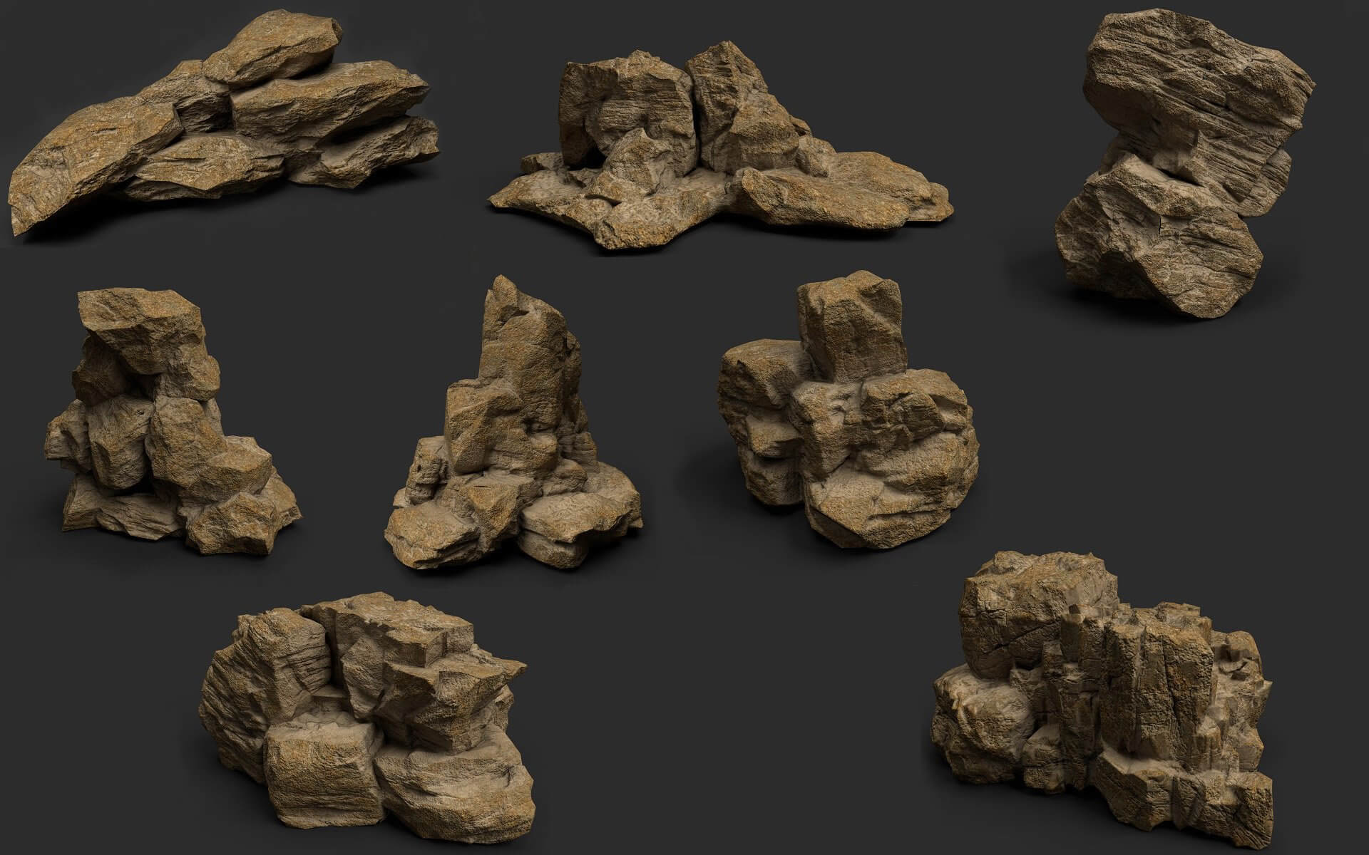 Desert Rock Collection 010 - 3D Model by Radju