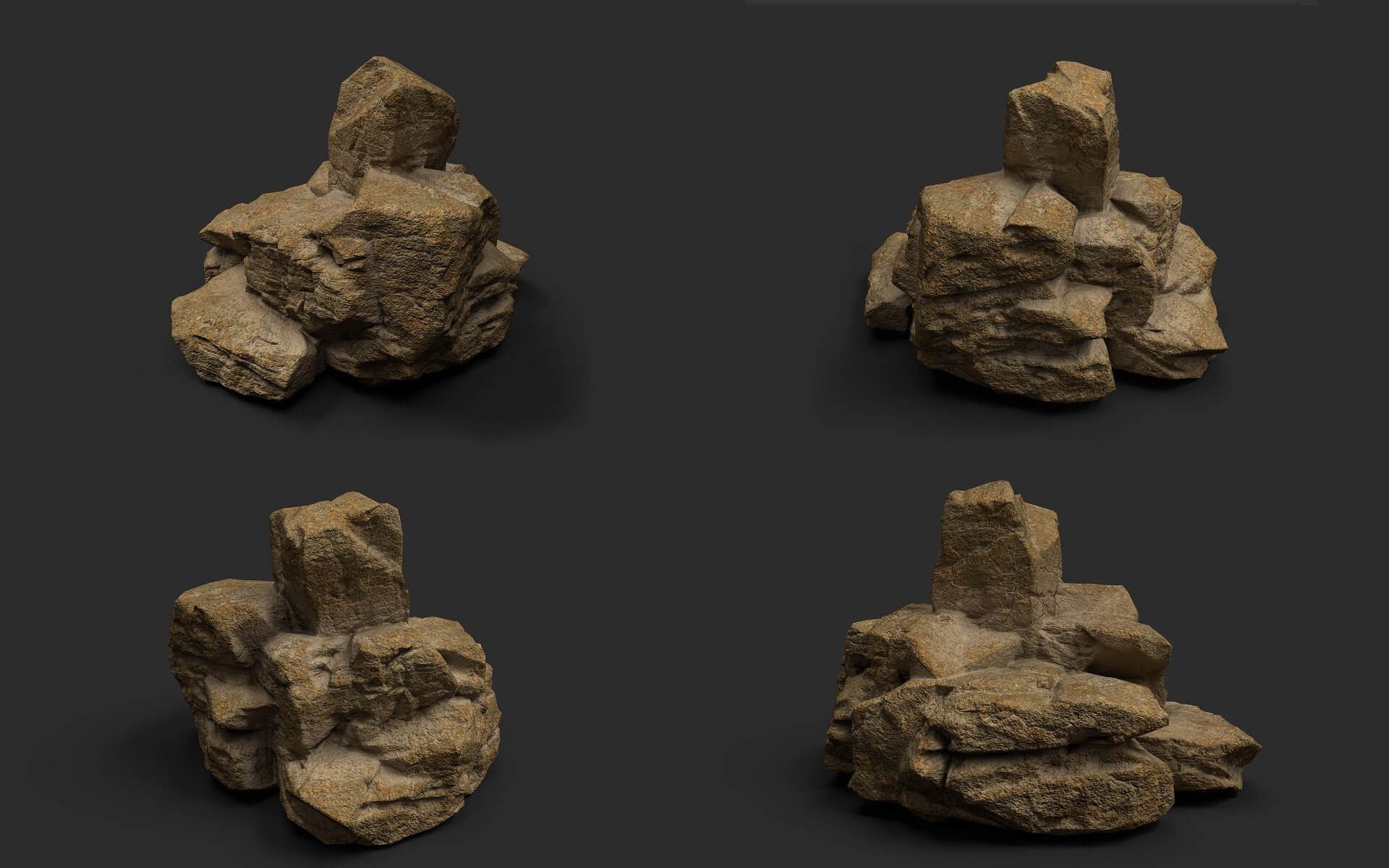 Desert Rock Collection 010 - 3D Model by Radju