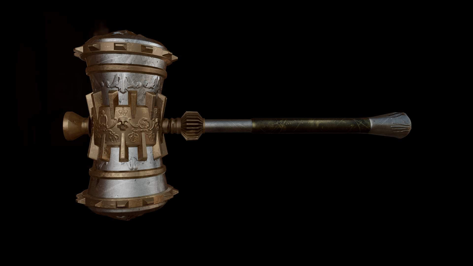 Fantasy Hammer - 3D Model by Radju