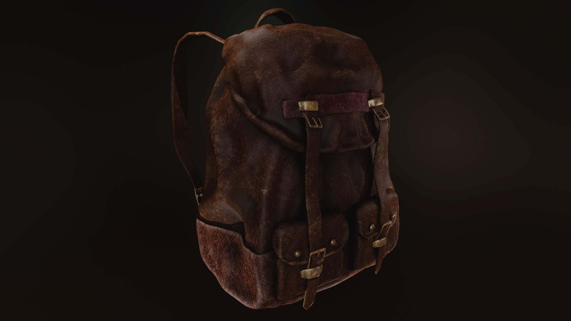 Leather Backpack - 3D Model by Radju