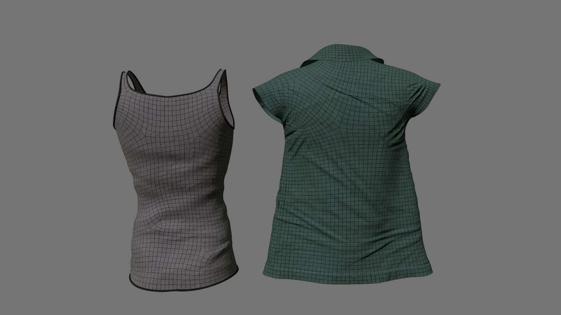 Men Clothing Set - 3D Model by Radju