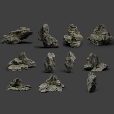 Rock Collection 003 - 3D Model by Radju