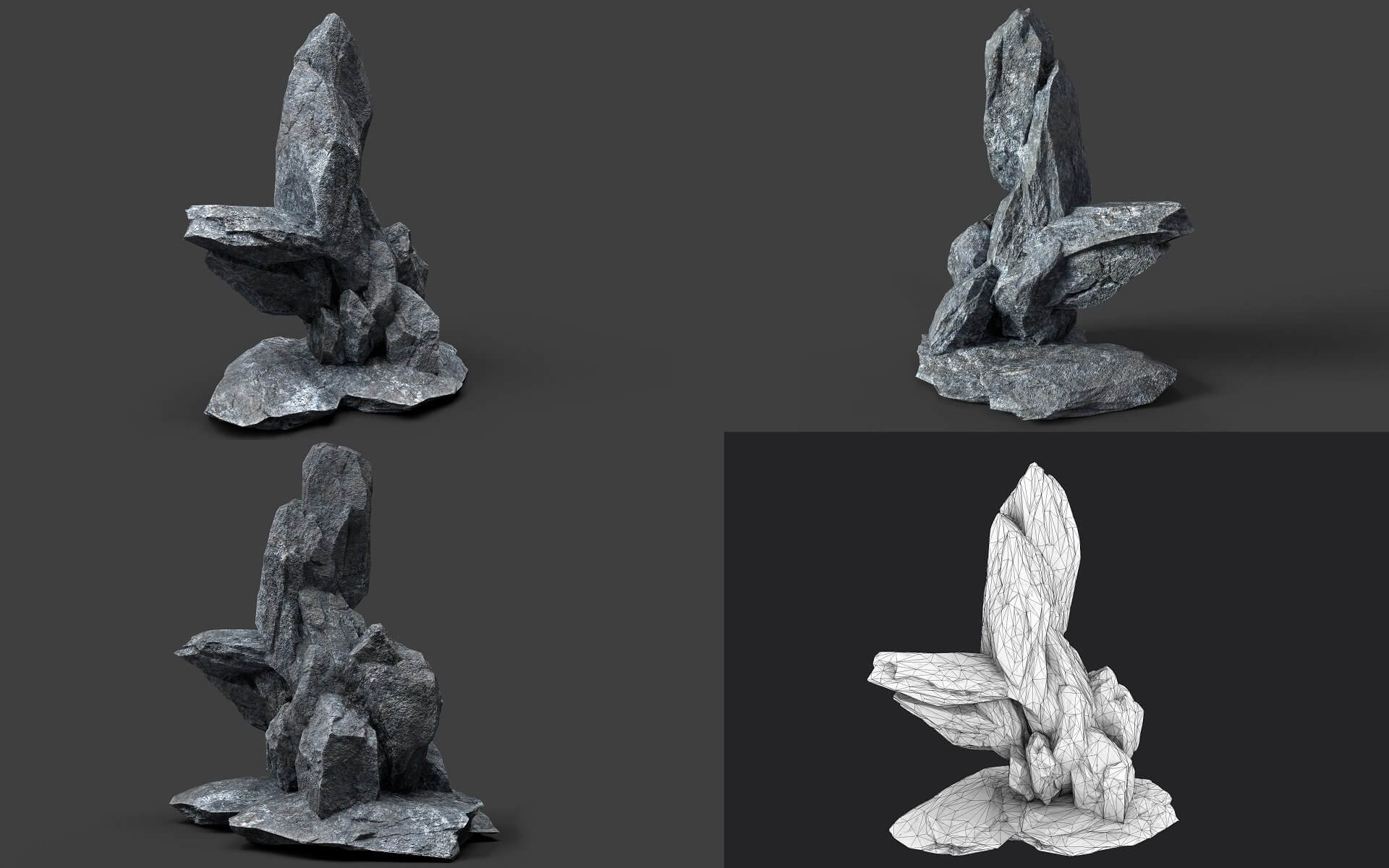 Rock Collection 005 - 3D Model by Radju