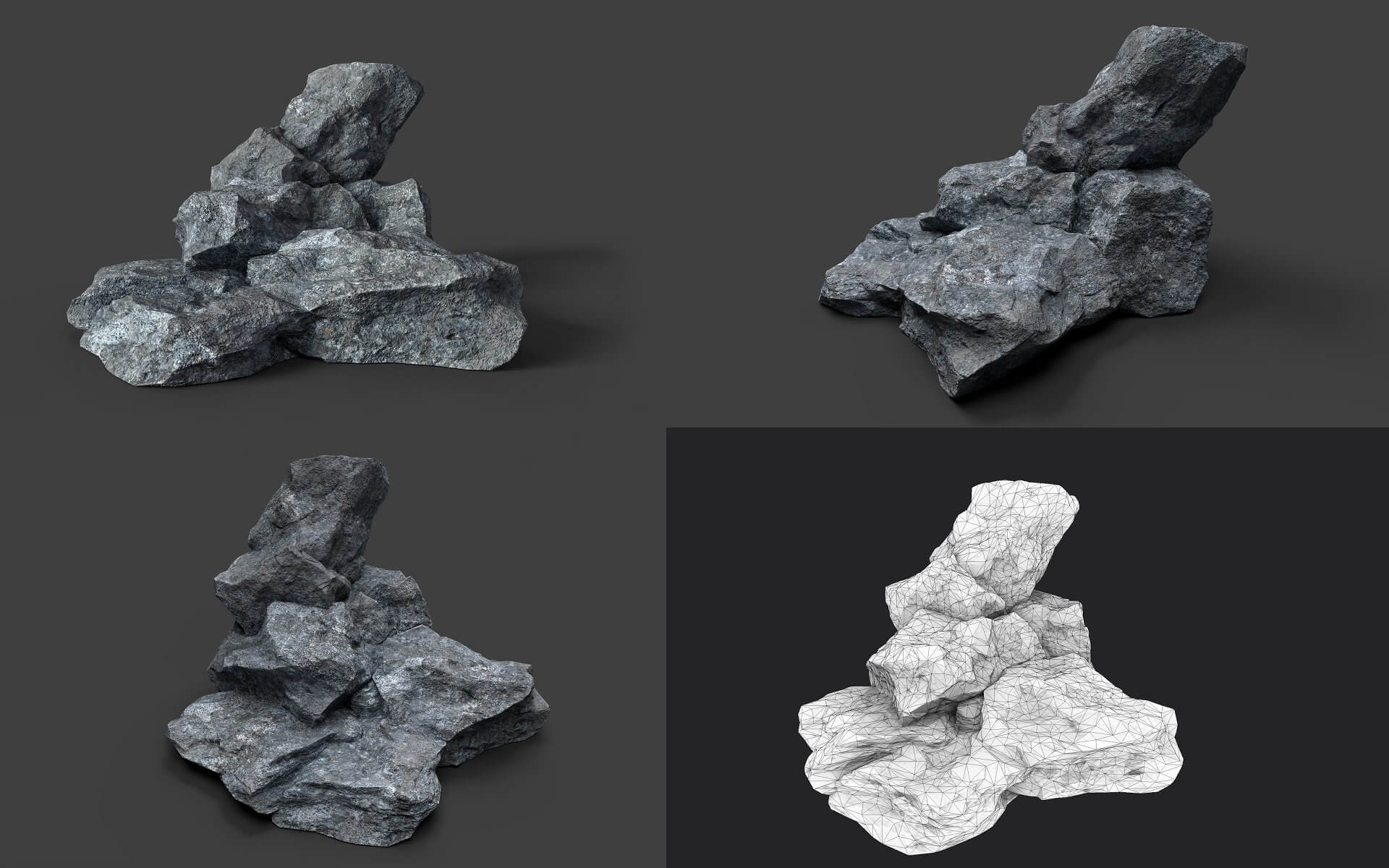 Rock Collection 005 - 3D Model by Radju