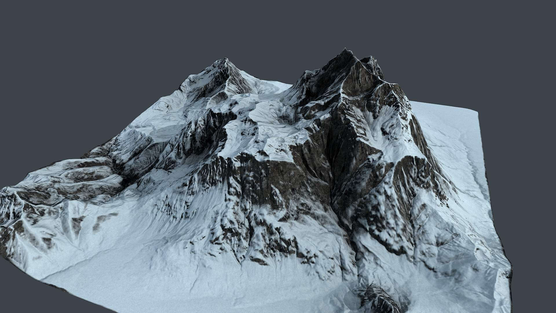Snow Mountain - 3D Model by Radju