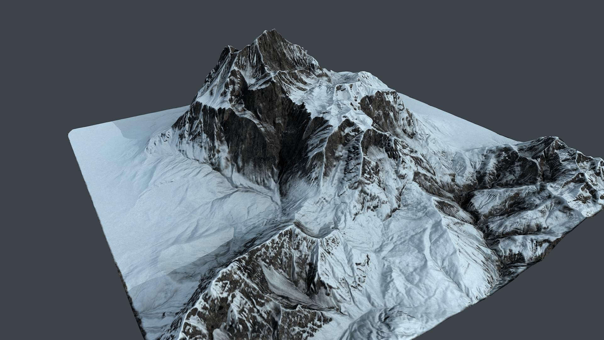 Snow Mountain - 3D Model by Radju