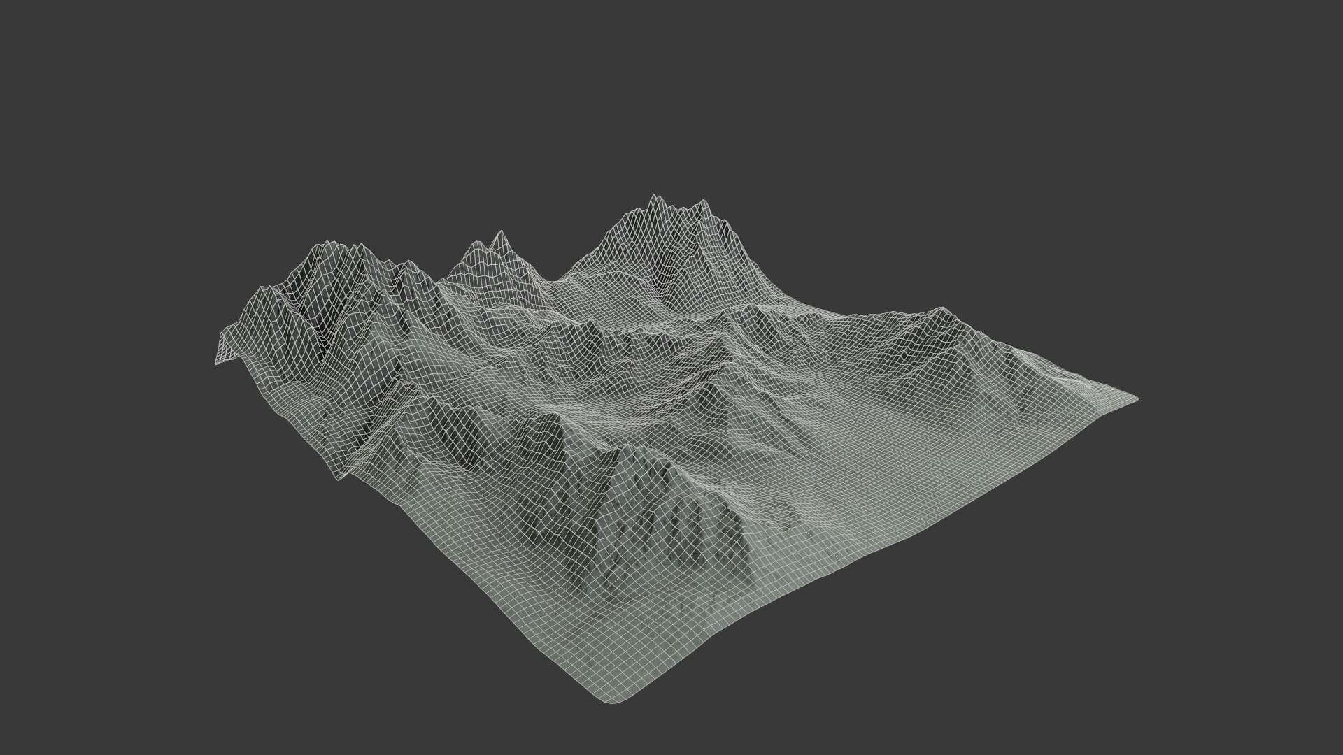 Snow Mountain Terrain - 3D Model by Radju