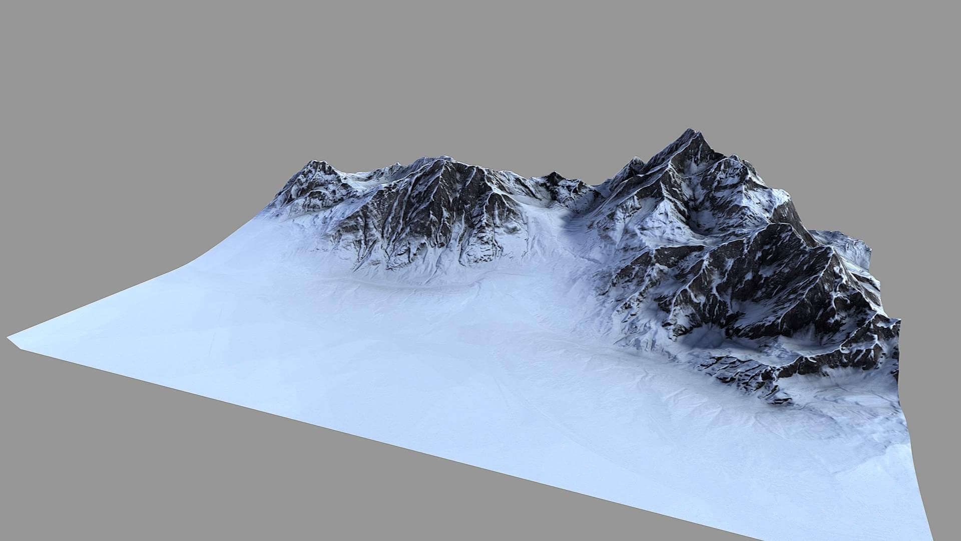 Snow Mountain - 3D Model by Radju