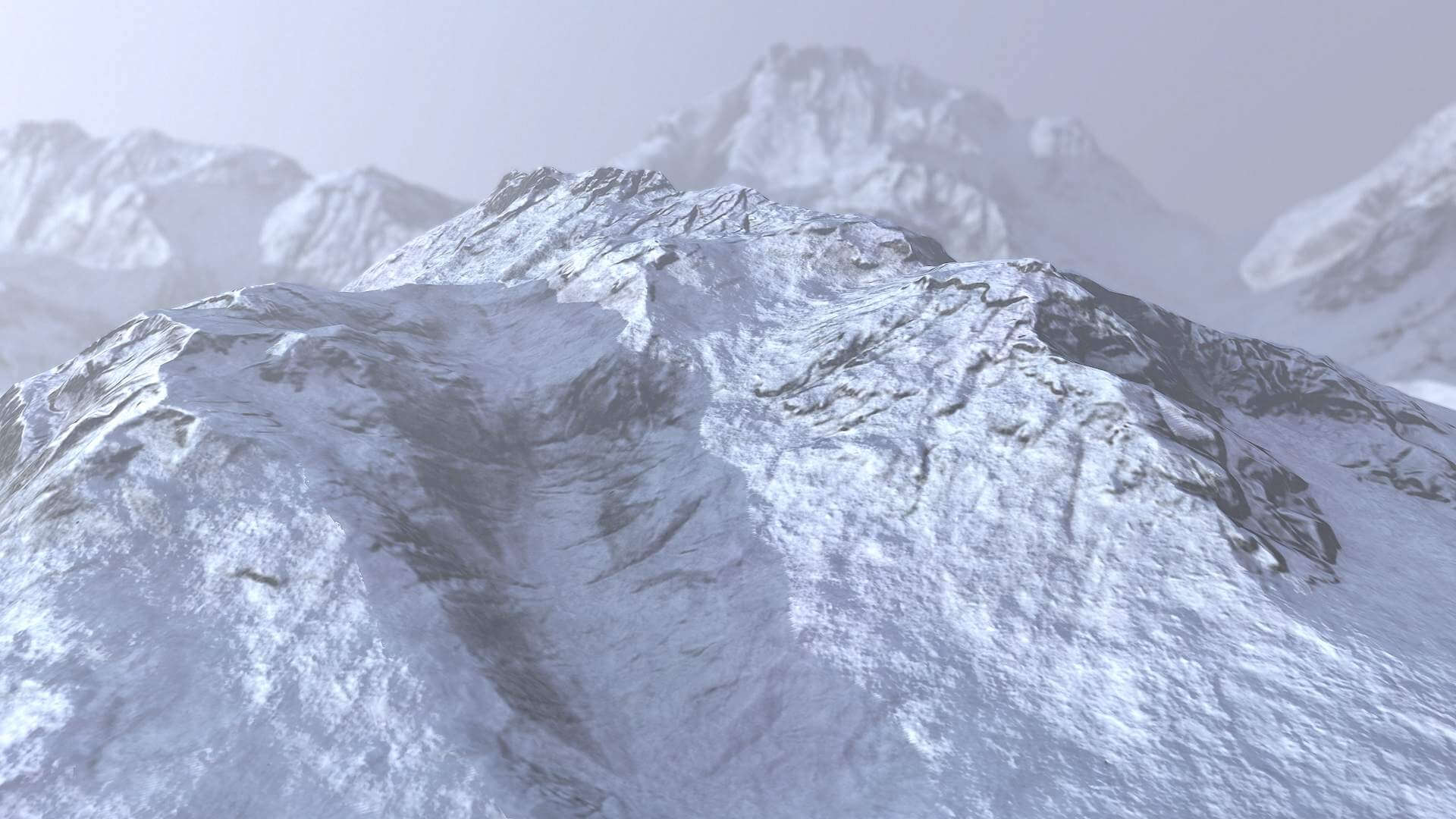 Snow Mountain - 3D Model by Radju