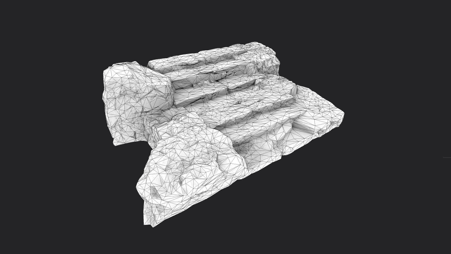 Rock Stairs 004 - 3D Model by Radju