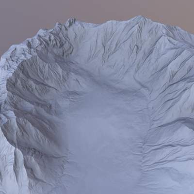 Valley Terrain - 3D Model by Radju