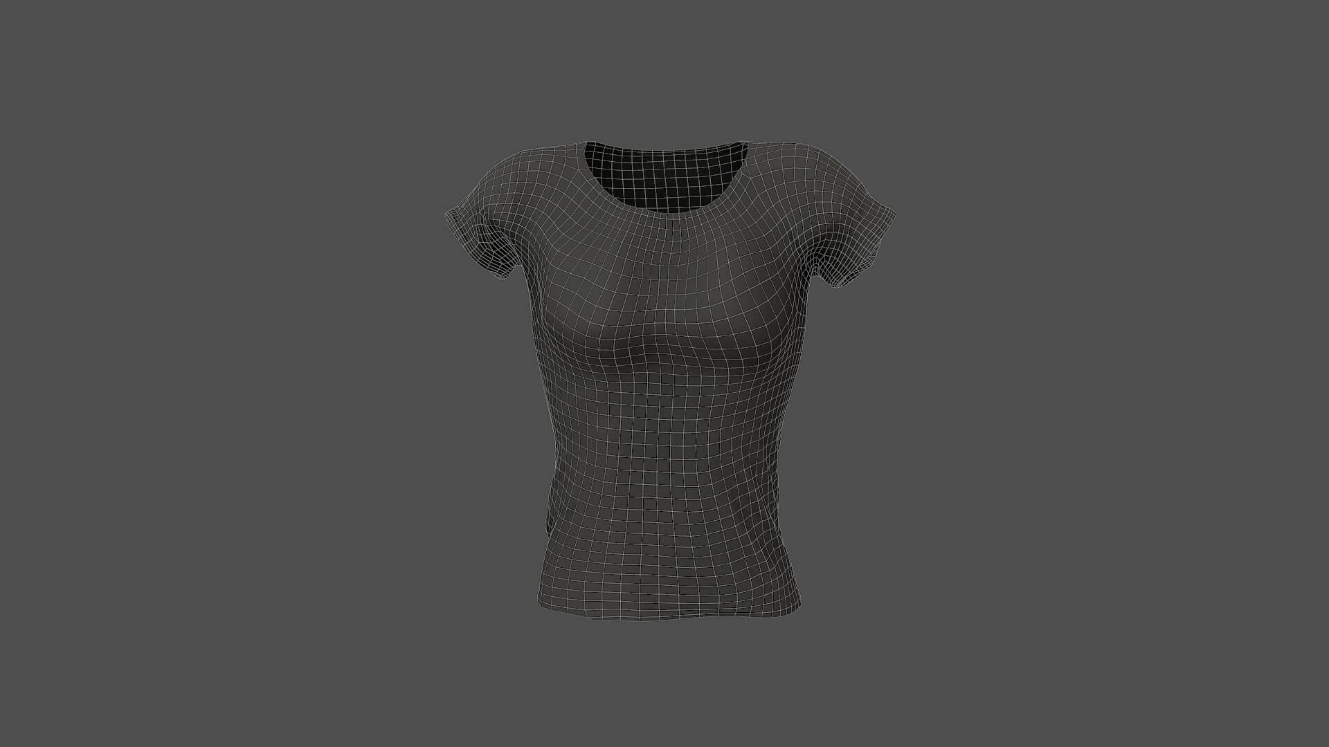 Women's T-Shirt 3D Model by Radju