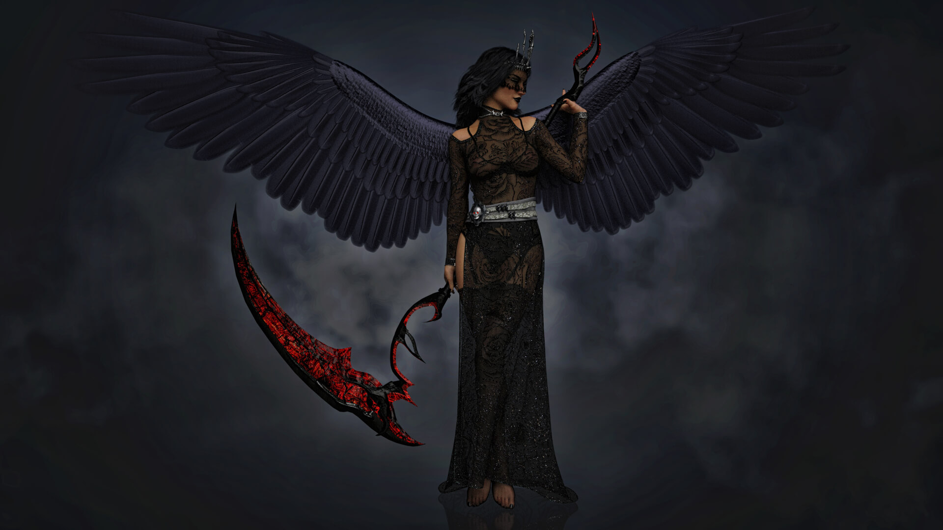 Angel of Death by Radkres | RenderHub Wallpapers