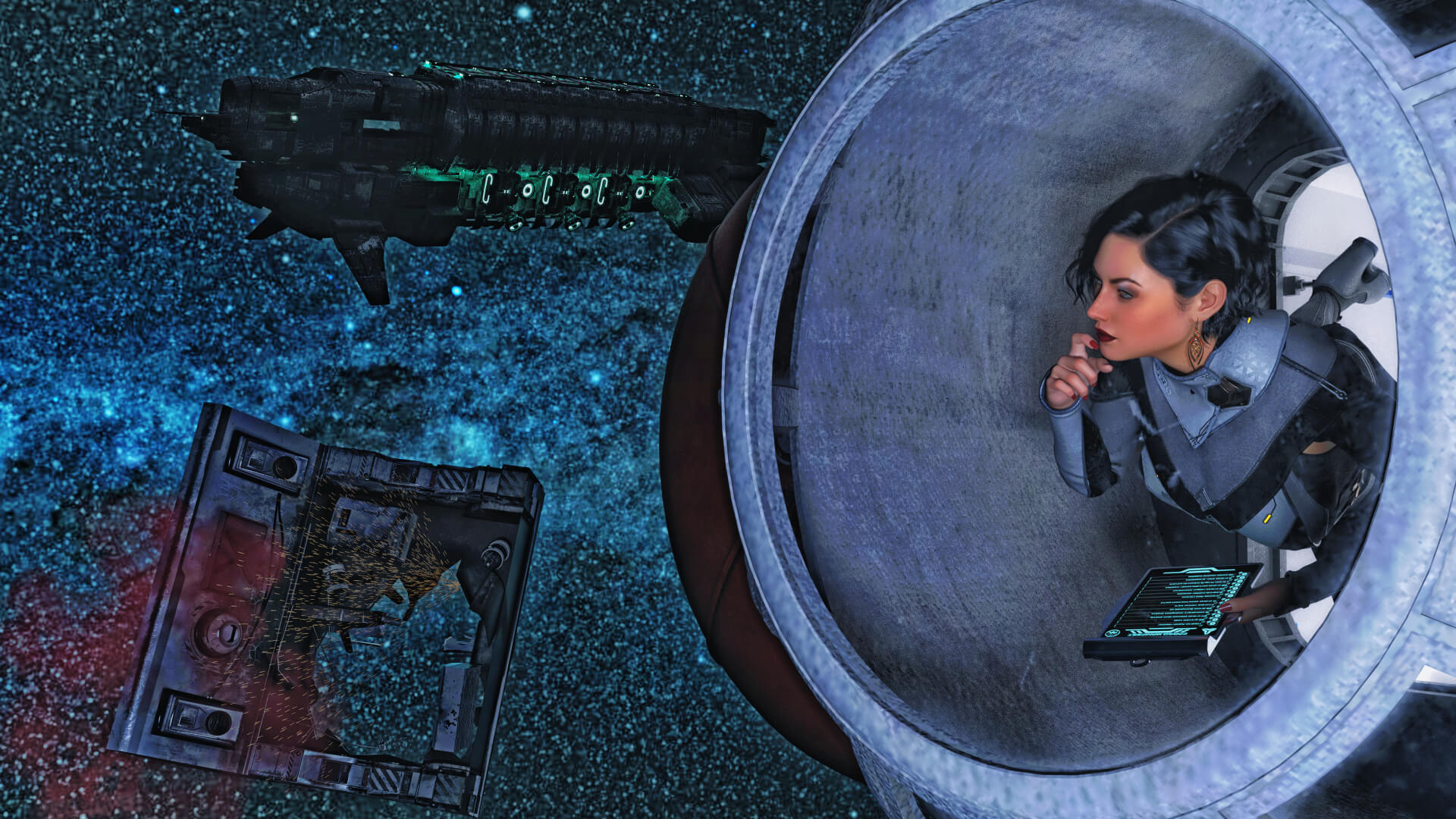 Escape Pod 472 by Radkres | RenderHub Wallpapers