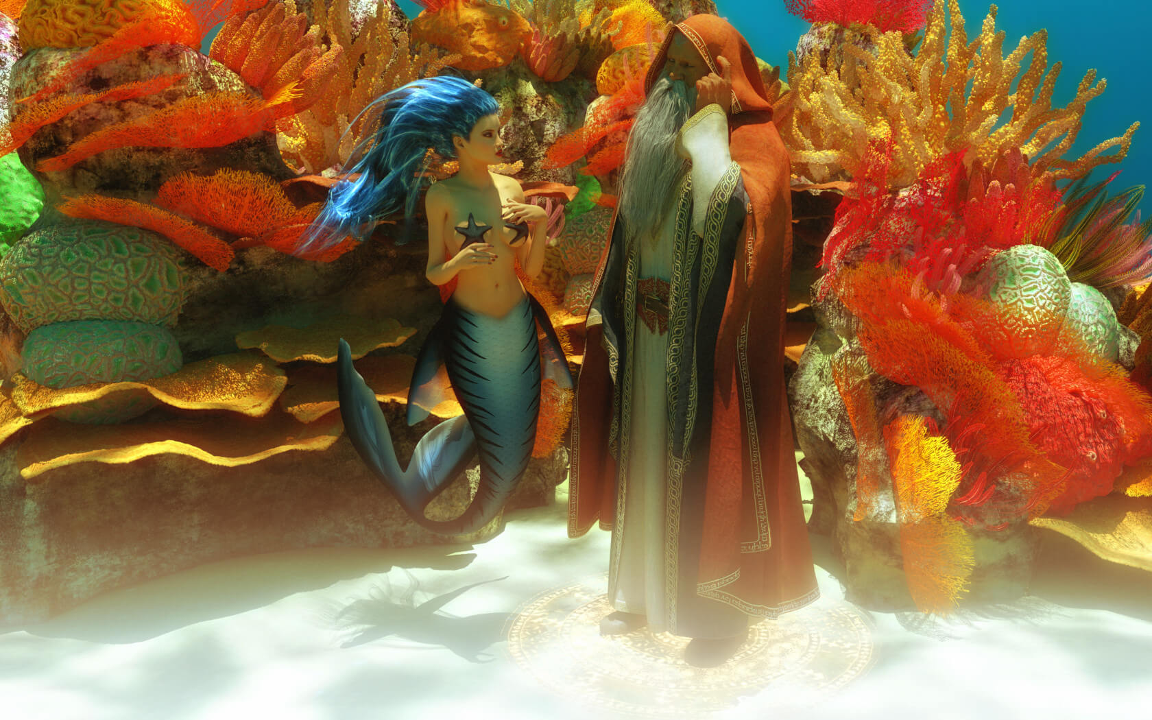 Lost Wizard 3D Desktop HD Wallpaper