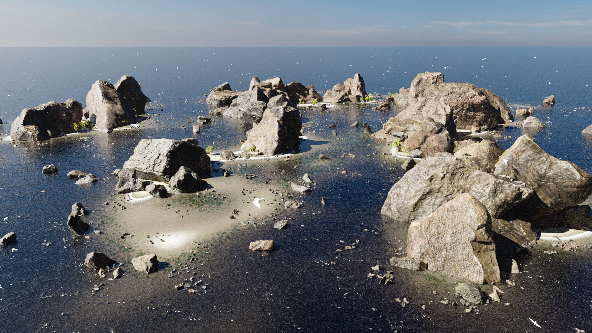 Archipelago of Rocks - 3D Model by raffyraffy