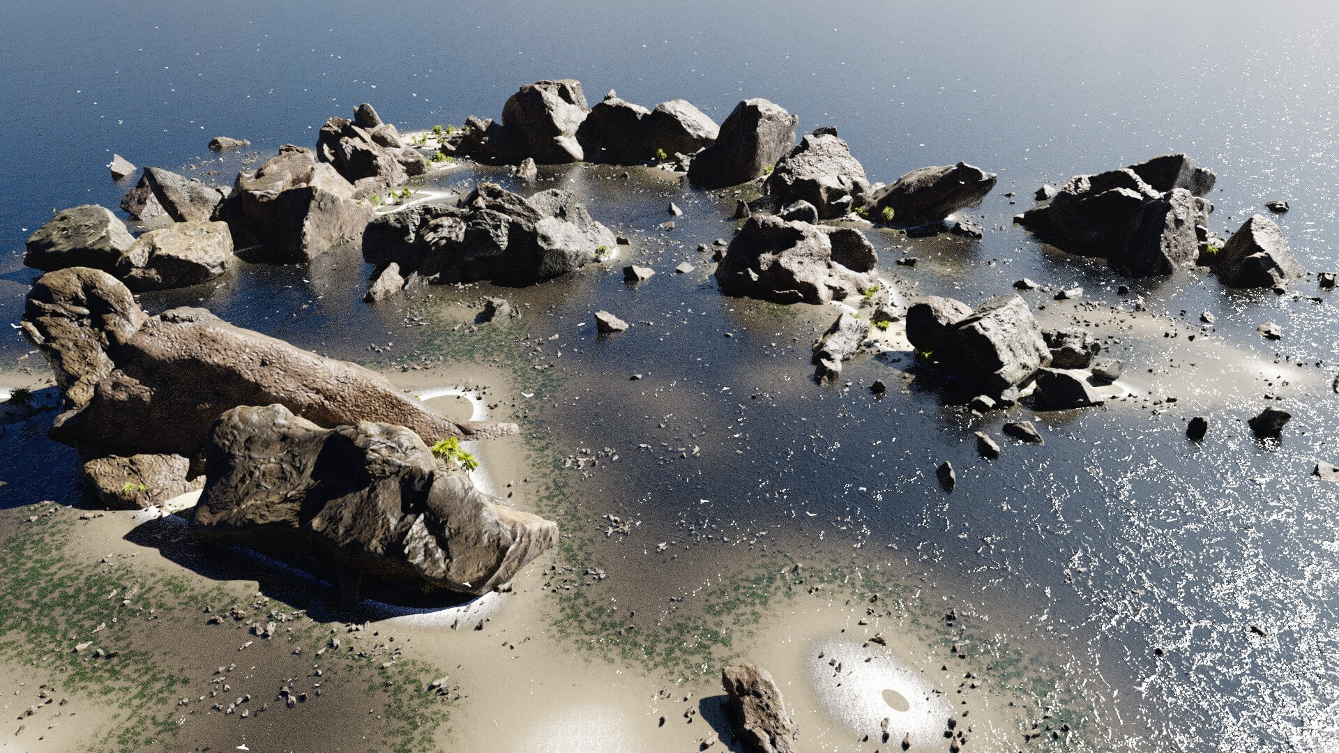 Archipelago of Rocks - 3D Model by raffyraffy