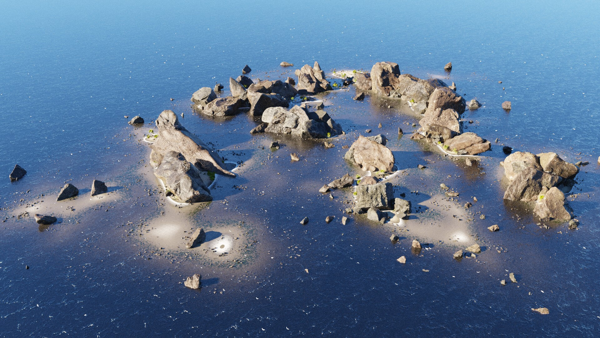 Archipelago of Rocks - 3D Model by raffyraffy
