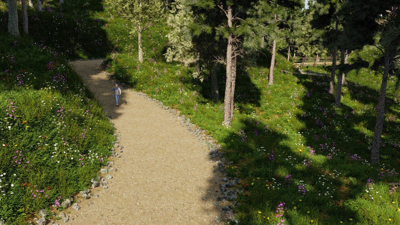 Forest Path - 3D Model by raffyraffy