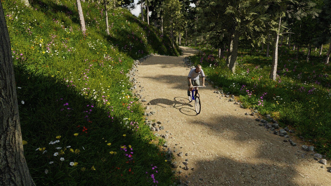 Forest Path - 3D Model by raffyraffy