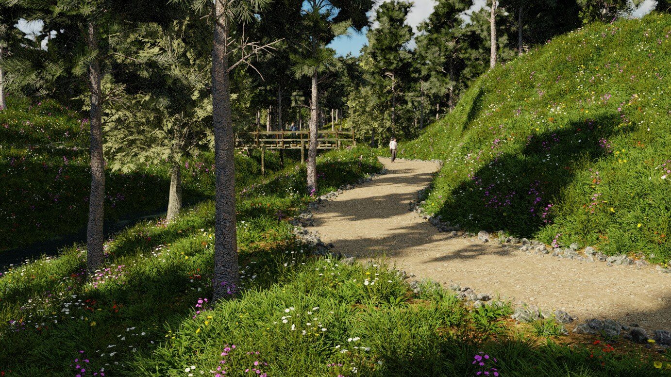 Forest Path - 3D Model by raffyraffy