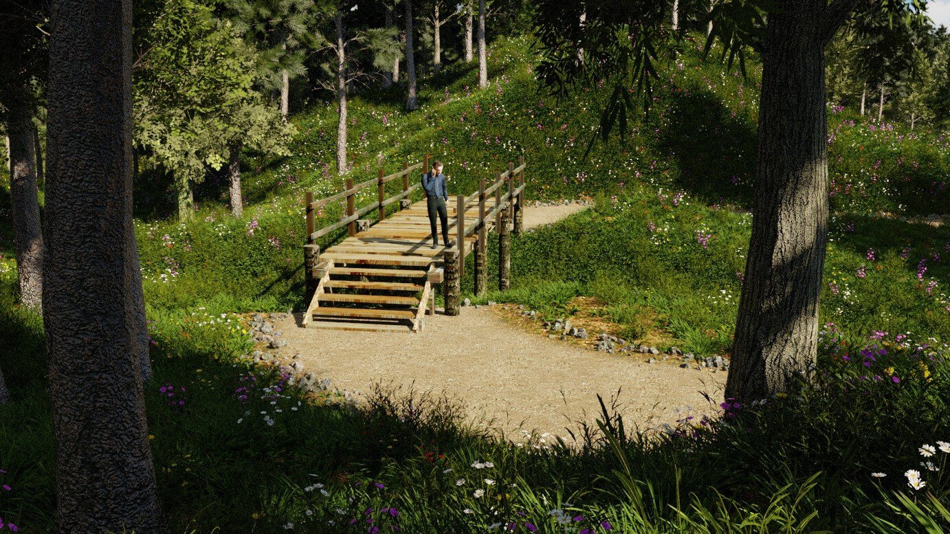 Forest Path - 3D Model by raffyraffy