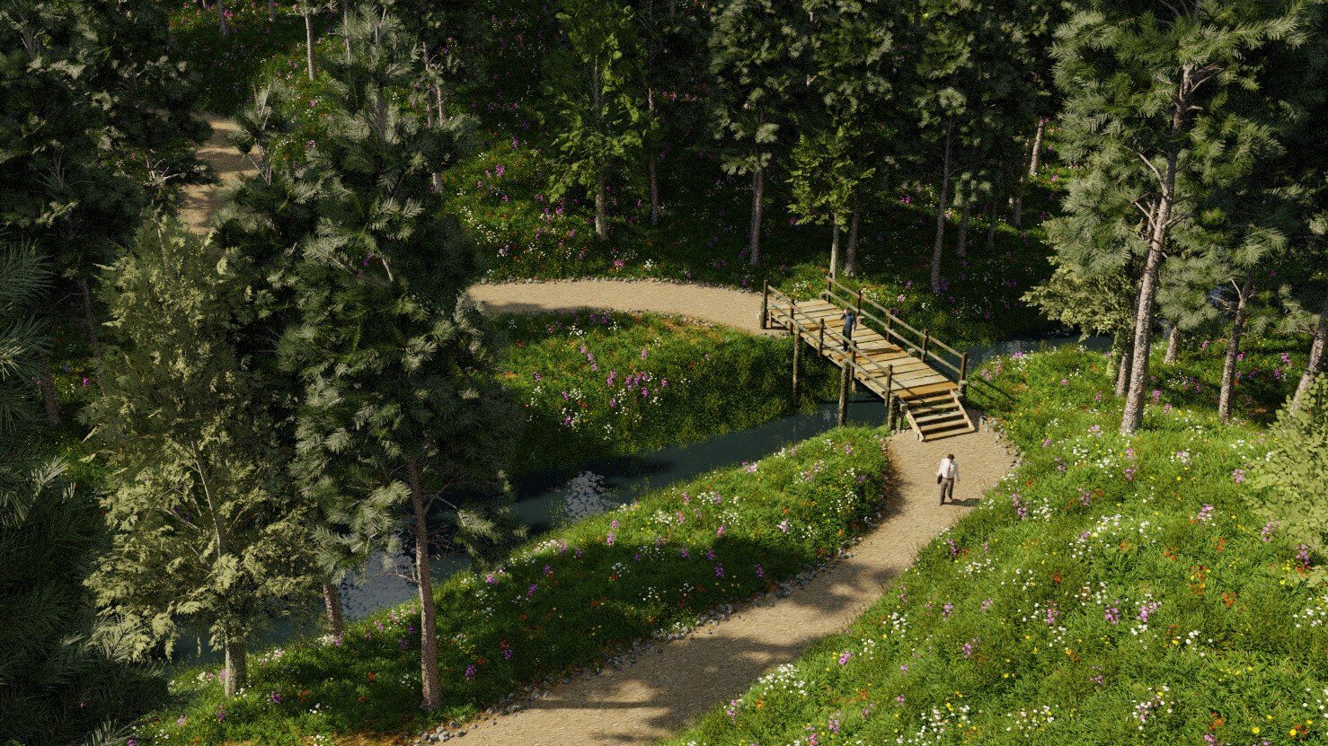 Forest Path - 3D Model by raffyraffy