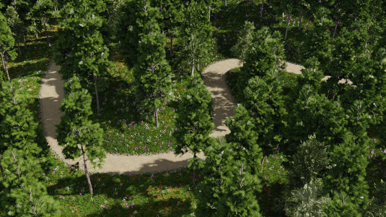 Forest Path - 3D Model by raffyraffy